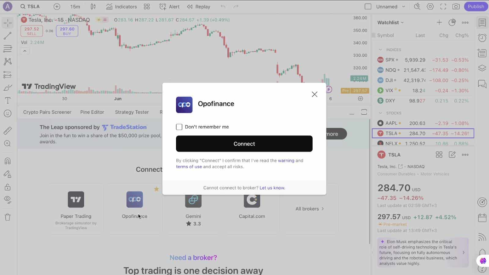 Opofinance and TradingView Announce Strategic Partnership